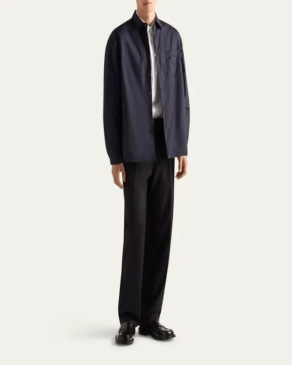 Prada Poplin Triangle-pocket Sport Shirt