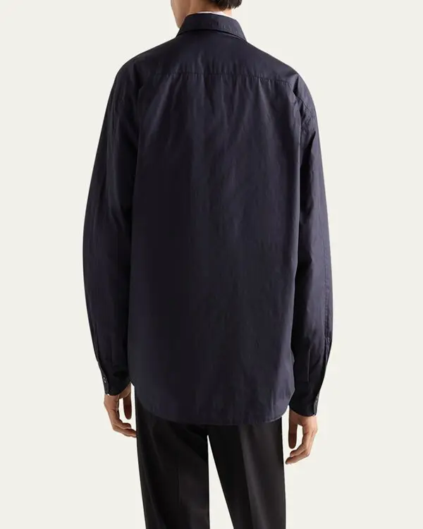 Prada Poplin Triangle-pocket Sport Shirt