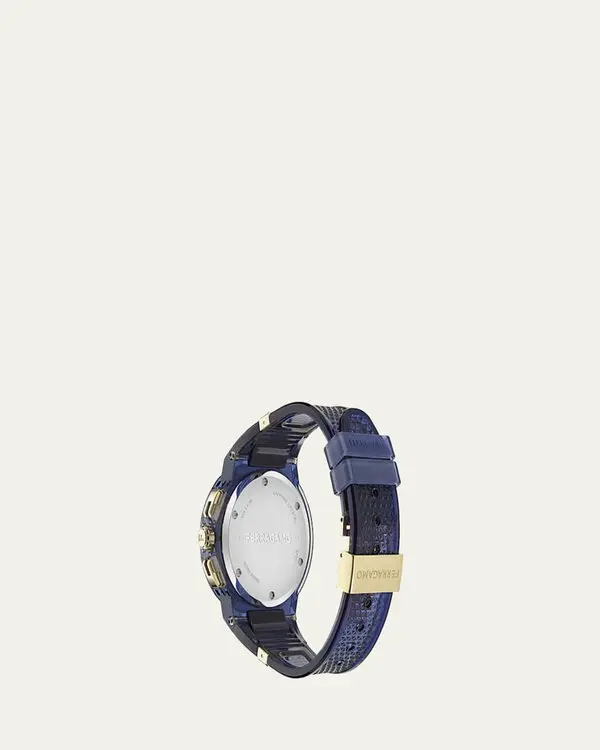 FERRAGAMO F-80 44mm Chronograph Watch - Blue