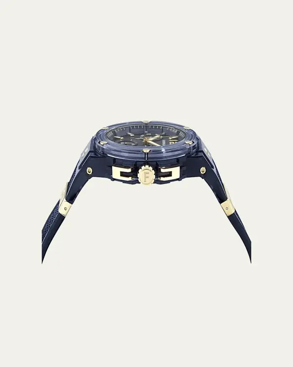 FERRAGAMO F-80 44mm Chronograph Watch - Blue