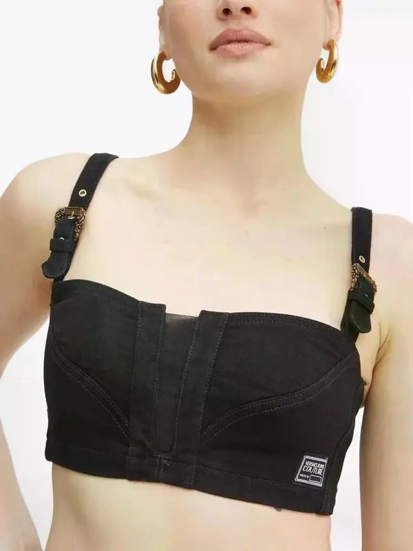 Versace Buckle-strap Bustier Top