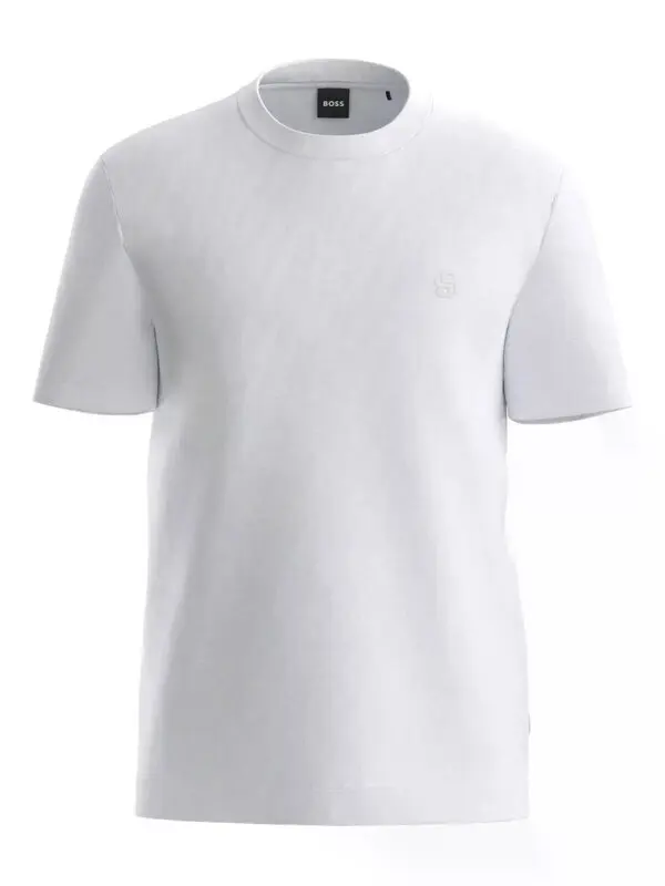 BOSS Logo-embroidered Crew-neck T-shirt - White