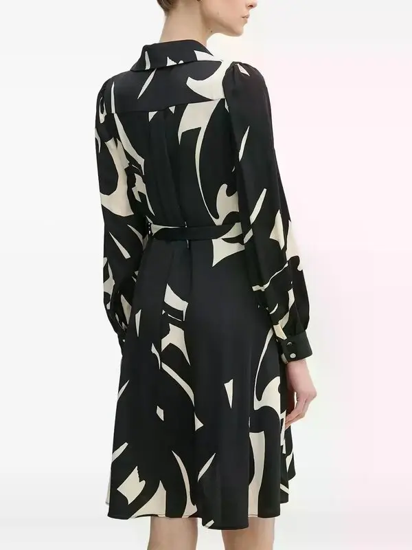 Dkny Abstract-print Wrap Dress