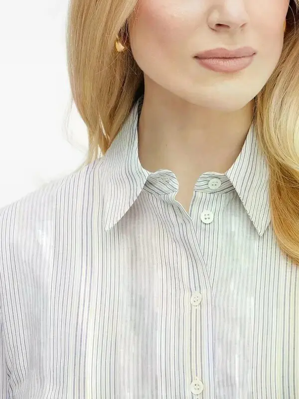 Patrizia Pepe Striped Bee-embellished Shirt