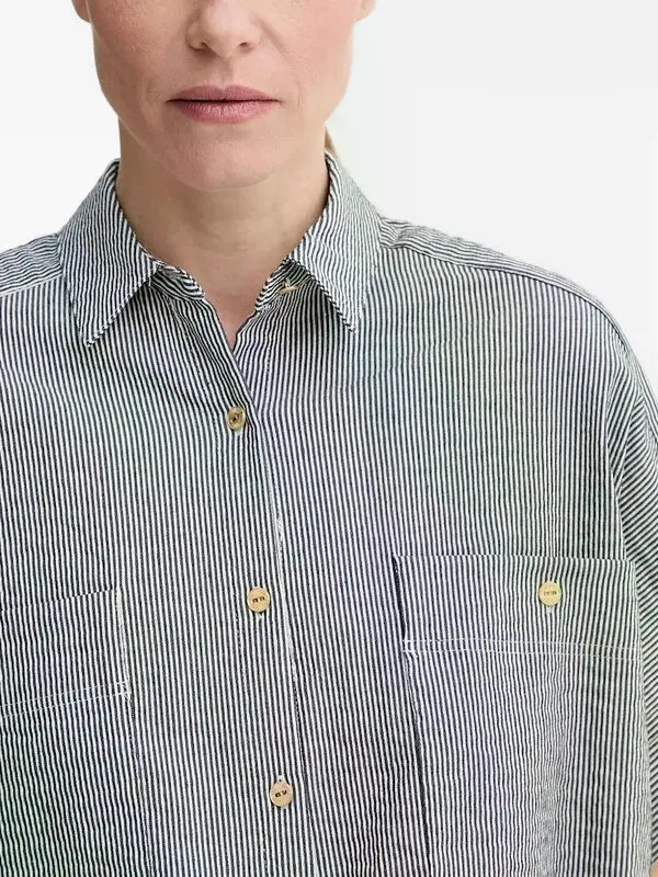 SESSUN Striped Pocket Shirt
