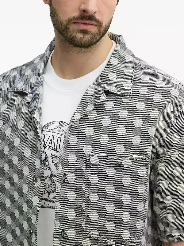 BALR. Geometric-pattern Shirt - Grey