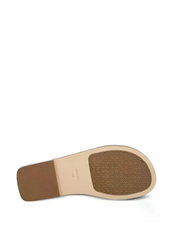 Michael Kors Leather Braided Flat Sandals