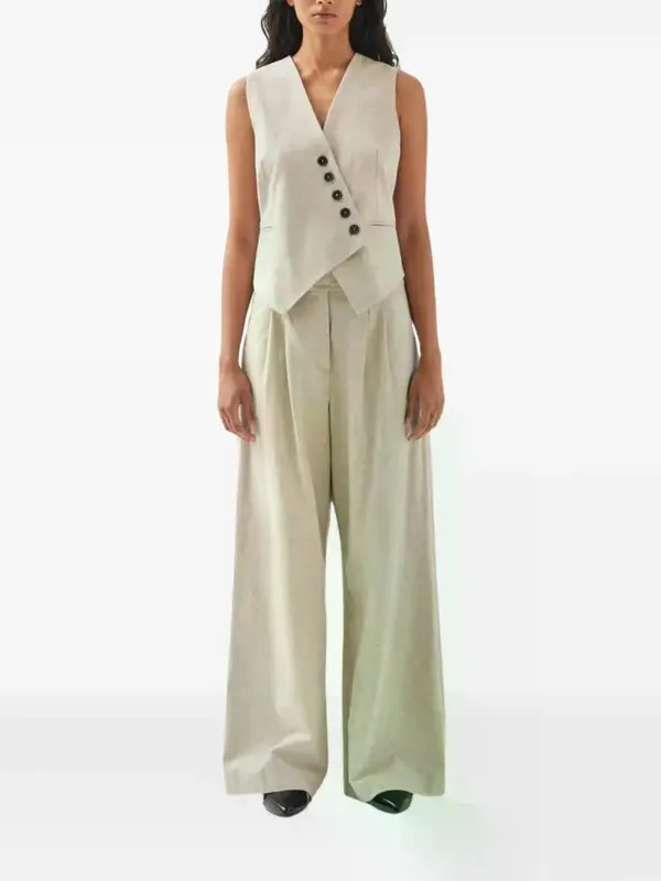 ALOHAS Pleated Palazzo Trousers
