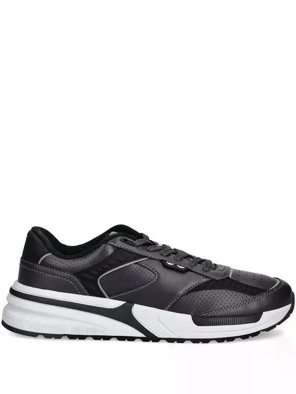 EA7 Perforated Panelled Lace-up Sneakers
