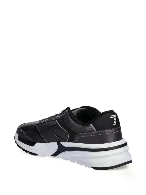 EA7 Perforated Panelled Lace-up Sneakers
