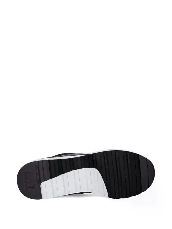 EA7 Perforated Panelled Lace-up Sneakers