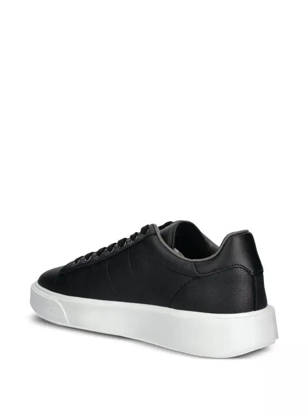 BLAUER. Logo-patch Leather Sneakers - Black