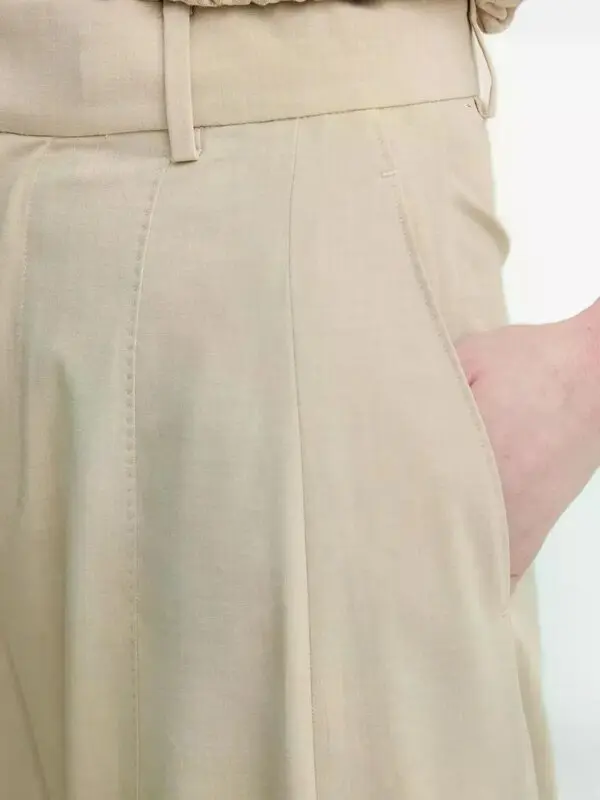 ISABELLE BLANCHE Pleated Straight Leg Trousers