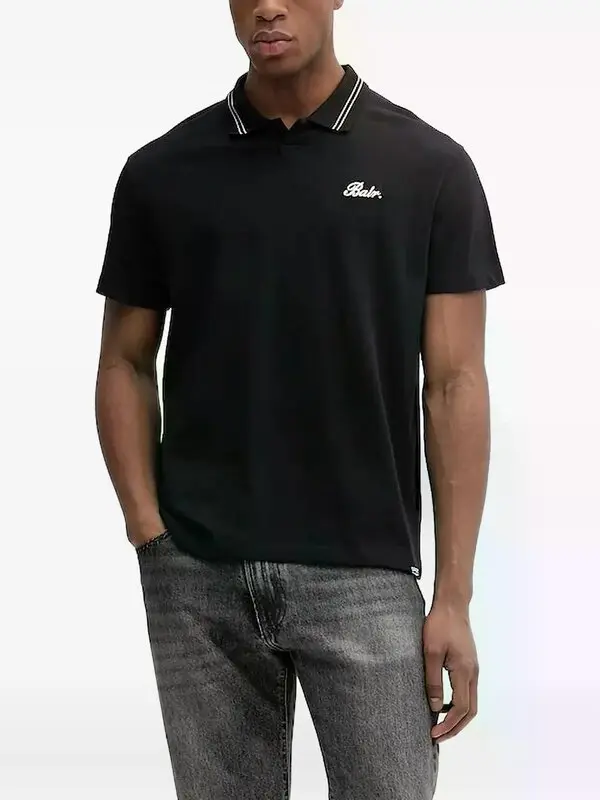 BALR. Tipped Collar Polo Shirt - Black