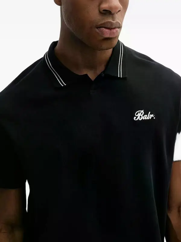 BALR. Tipped Collar Polo Shirt - Black