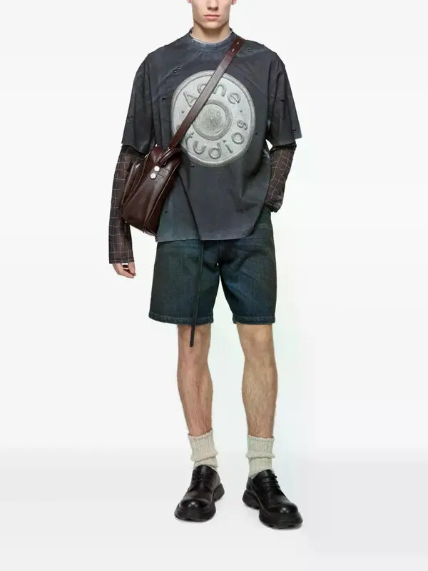 Acne Studios Logo Distressed T-shirt