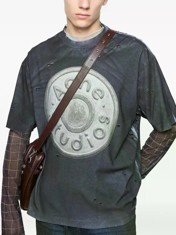 Acne Studios Logo Distressed T-shirt