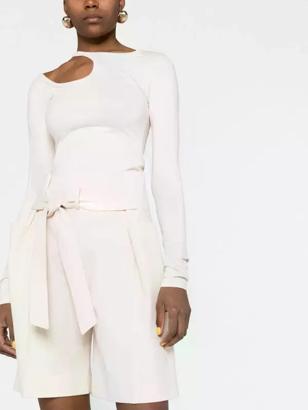 TOTEME Belted High-waist Shorts