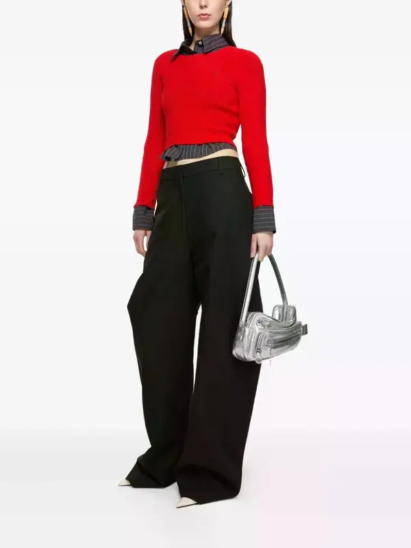 Acne Studios Camero Party Metallic-finish Shoulder Bag - Silver