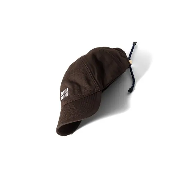 Miu Miu Denim Baseball Cap - Dark Brown/iris