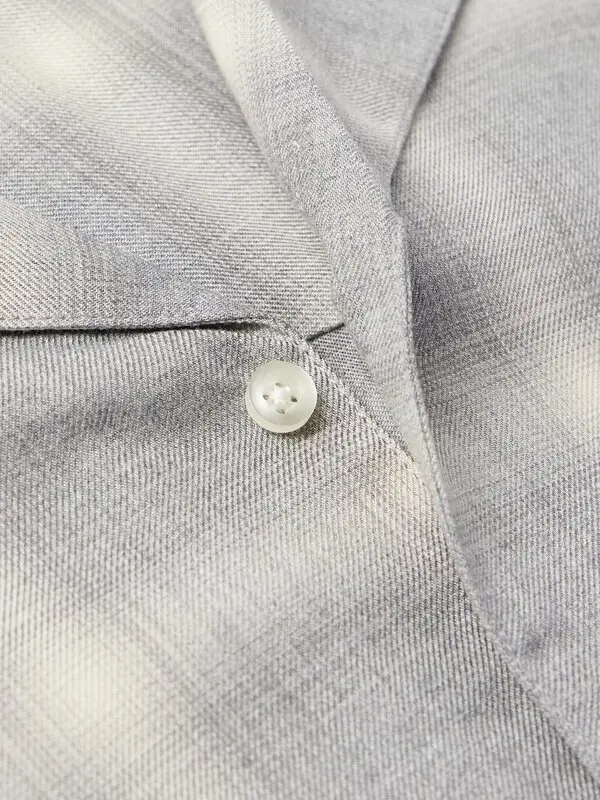 Officine Générale Eren Camp-collar Checked Ramie Shirt