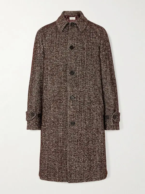 Officine Générale Hudson Herringbone Woven Overcoat