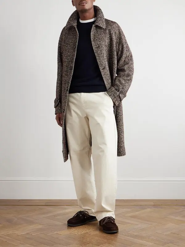 Officine Générale Hudson Herringbone Woven Overcoat