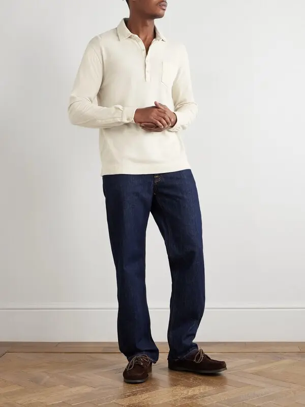 Massimo Alba Ischia Cotton And Cashmere-blend Piqué Polo Shirt