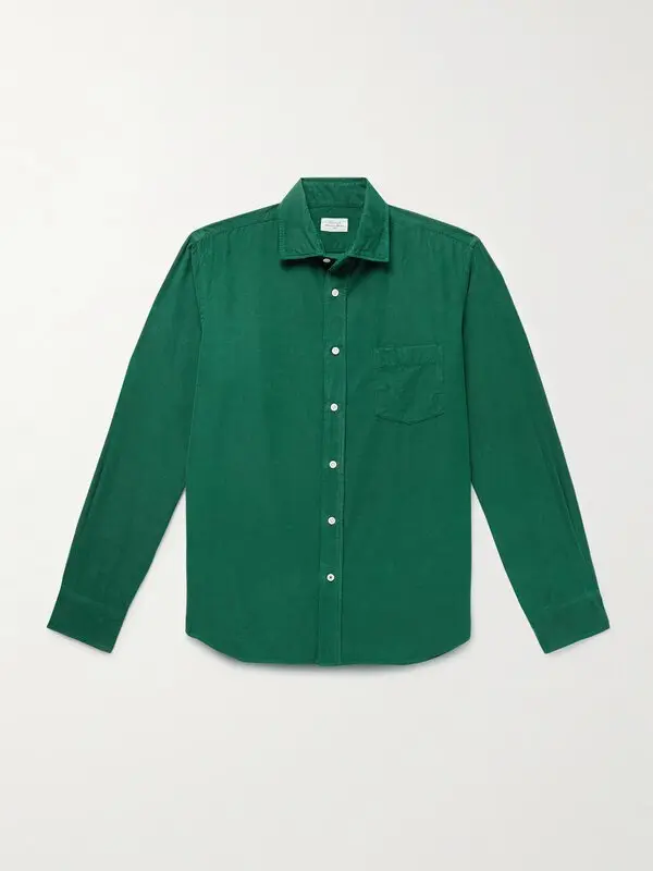 Hartford Paul Cotton-corduroy Shirt - Green
