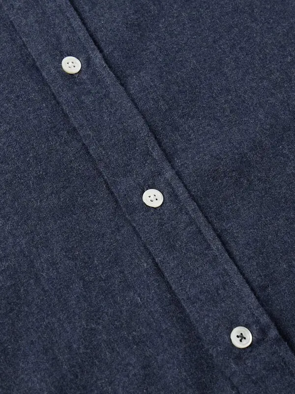 Hartford Paul Cotton-flannel Shirt - Blue