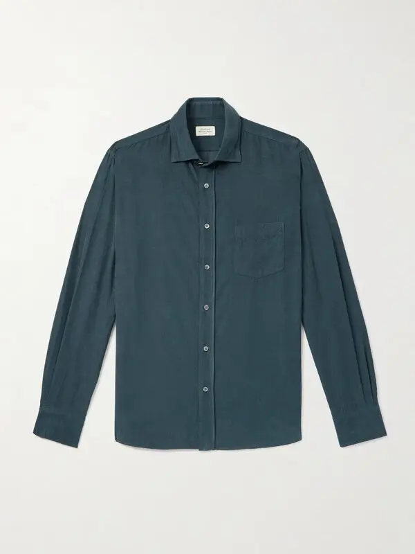 Hartford Paul Cotton-corduroy Shirt - Blue