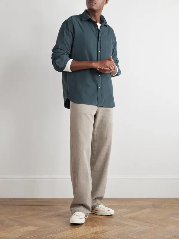 Hartford Paul Cotton-corduroy Shirt - Blue