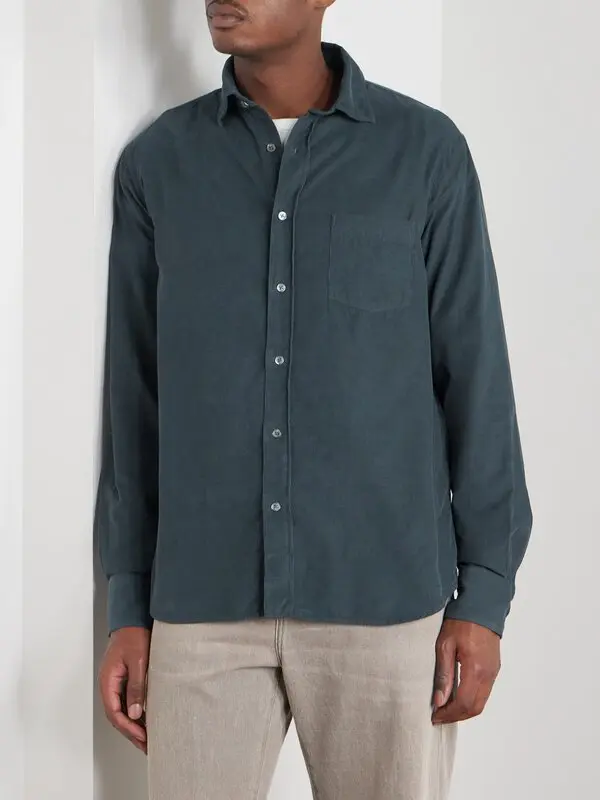 Hartford Paul Cotton-corduroy Shirt - Blue