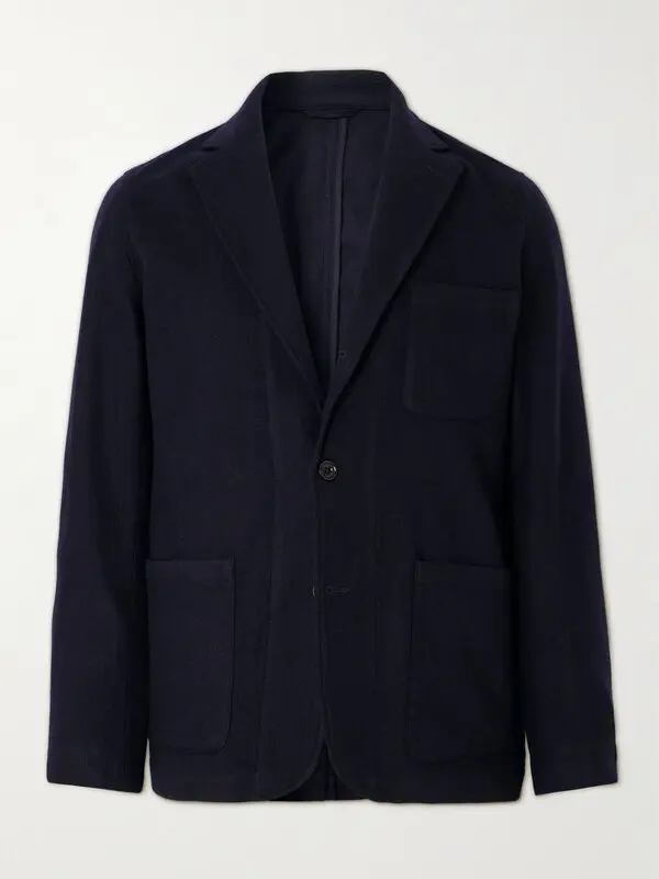 Hartford Jonny Unstructured Brushed Wool-blend Twill Suit Jacket