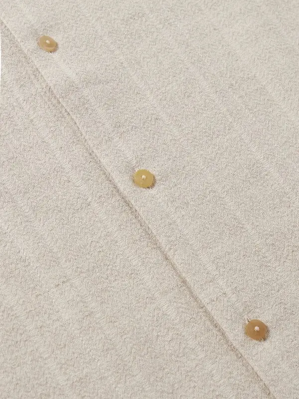 Jacquemus Fonccio Camp-collar Cotton And Linen-blend Shirt