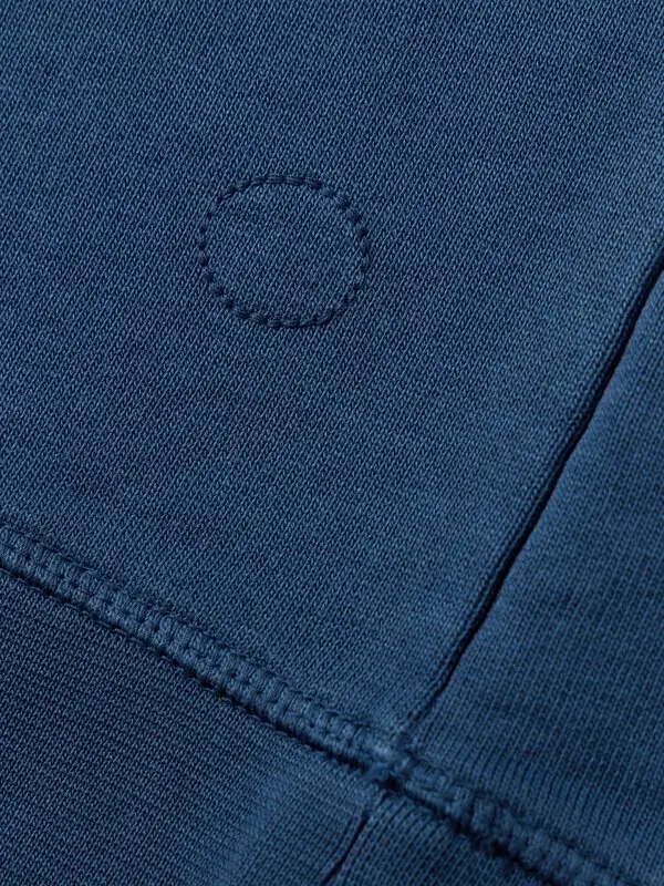 Folk Prism Garment-dyed Cotton-jersey Sweatshirt - Blue