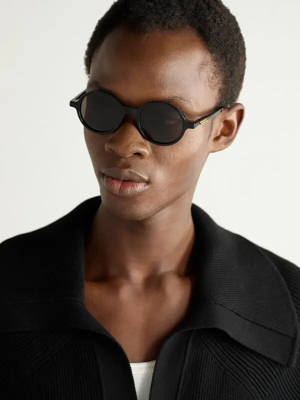 Bottega Veneta Round-frame Acetate Sunglasses
