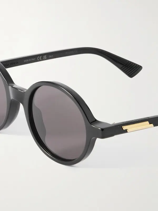Bottega Veneta Round-frame Acetate Sunglasses