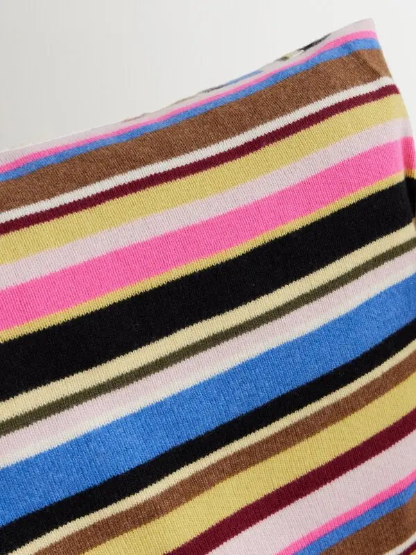THE ELDER STATESMAN Striped Cashmere Pillow