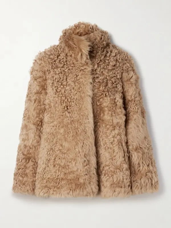 Nour Hammour Carolyn Shearling Coat - Brown