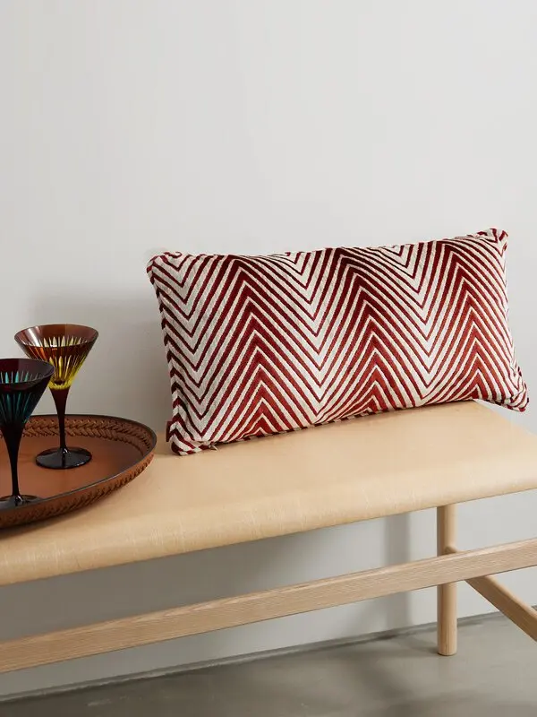Missoni Ziggy Striped Velvet Down Cushion - Multi