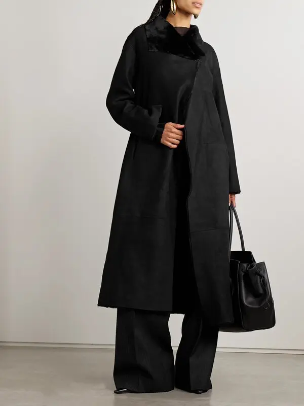 Nour Hammour Oversized Shearling Coat