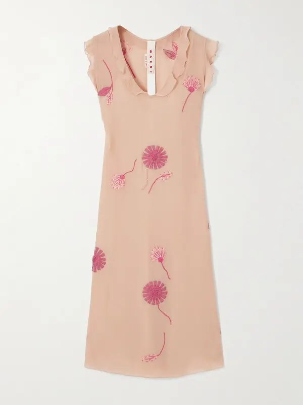 strapless open back dress Marni Kids | Pink Dress for Baby Girl with Logo