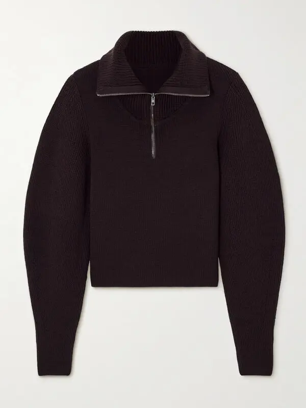 LEMAIRE Wool Half-zip Hoodie