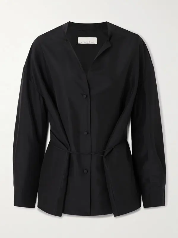 LIBEROWE Tie-detailed Silk Shirt