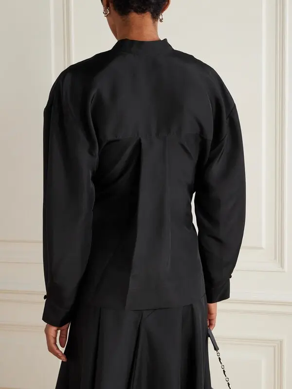 LIBEROWE Tie-detailed Silk Shirt