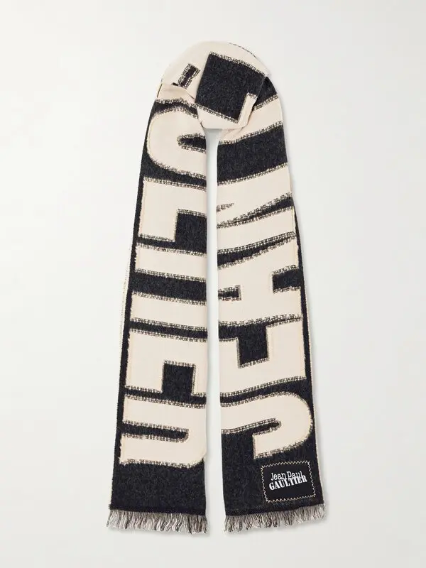 Jean Paul Gaultier Wool Scarf - Black