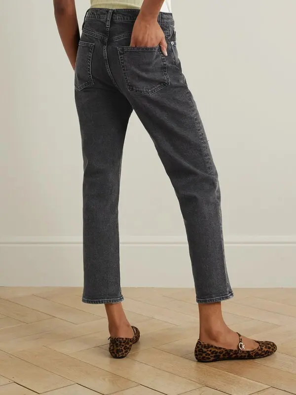 FRAME The Borrowed Mid-rise Straight-leg Jeans