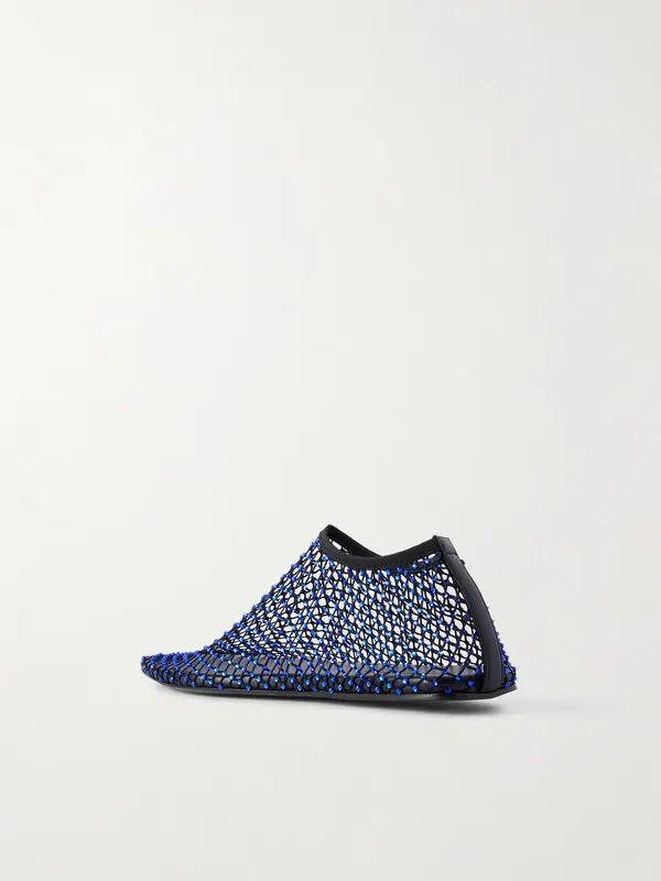 Christopher Esber Minette Crystal-embellished Ballet Flats - Blue