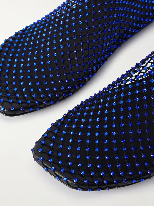 Christopher Esber Minette Crystal-embellished Ballet Flats - Blue